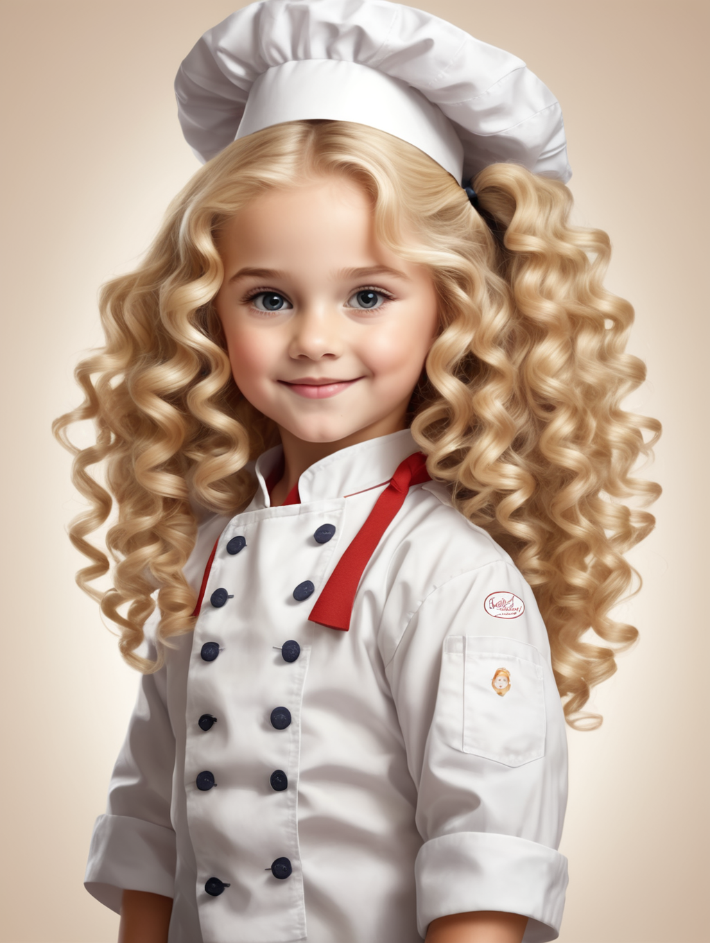 Premium Free ai Images | cartoon drawing of blond hair long hair curly ...