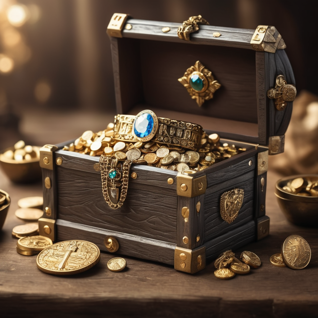 Premium Free ai Images | please create an image of kings treasure