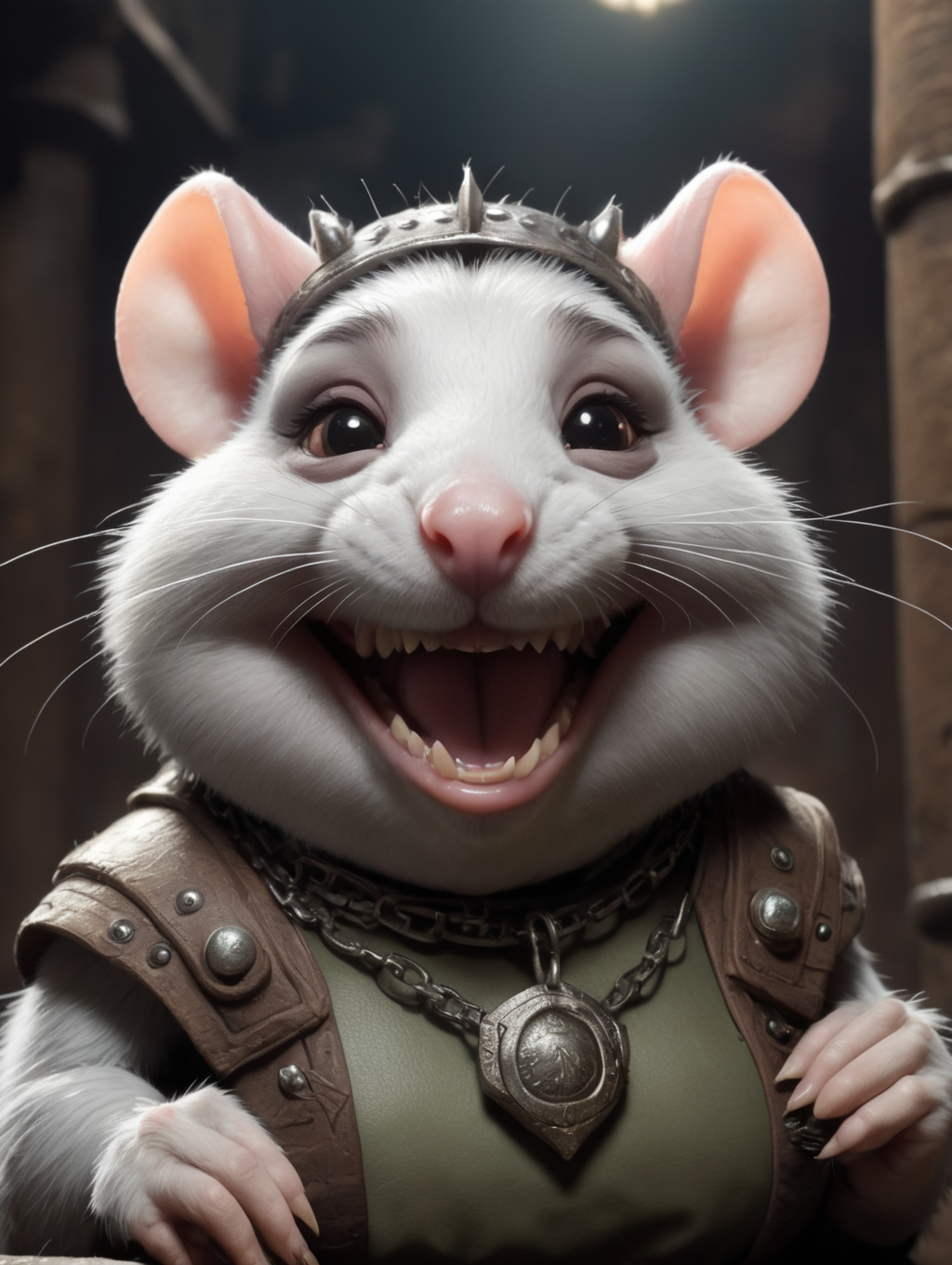 Premium Free ai Images | fantasy creature rat woman cute stubby furry ...