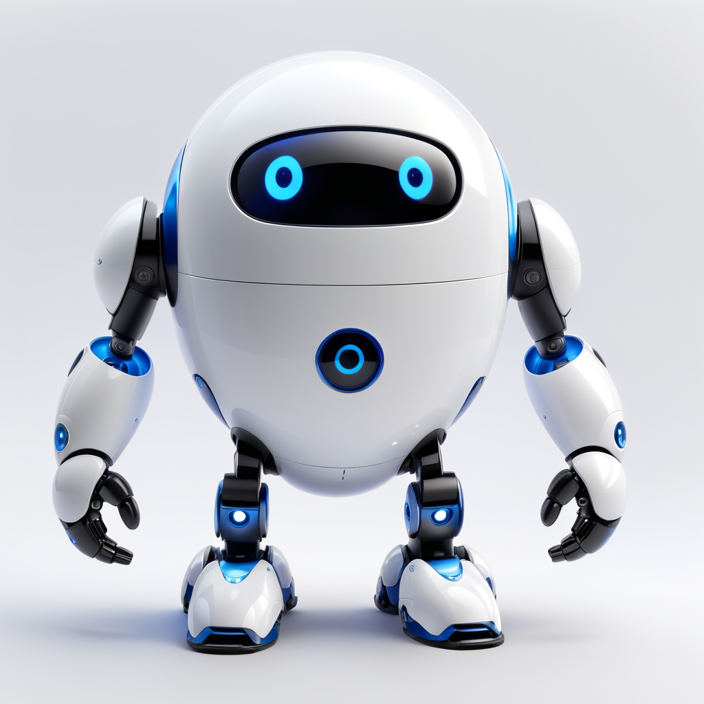 Premium Free ai Images | this friendly robot boasts sleek white exterior that gleams with ...