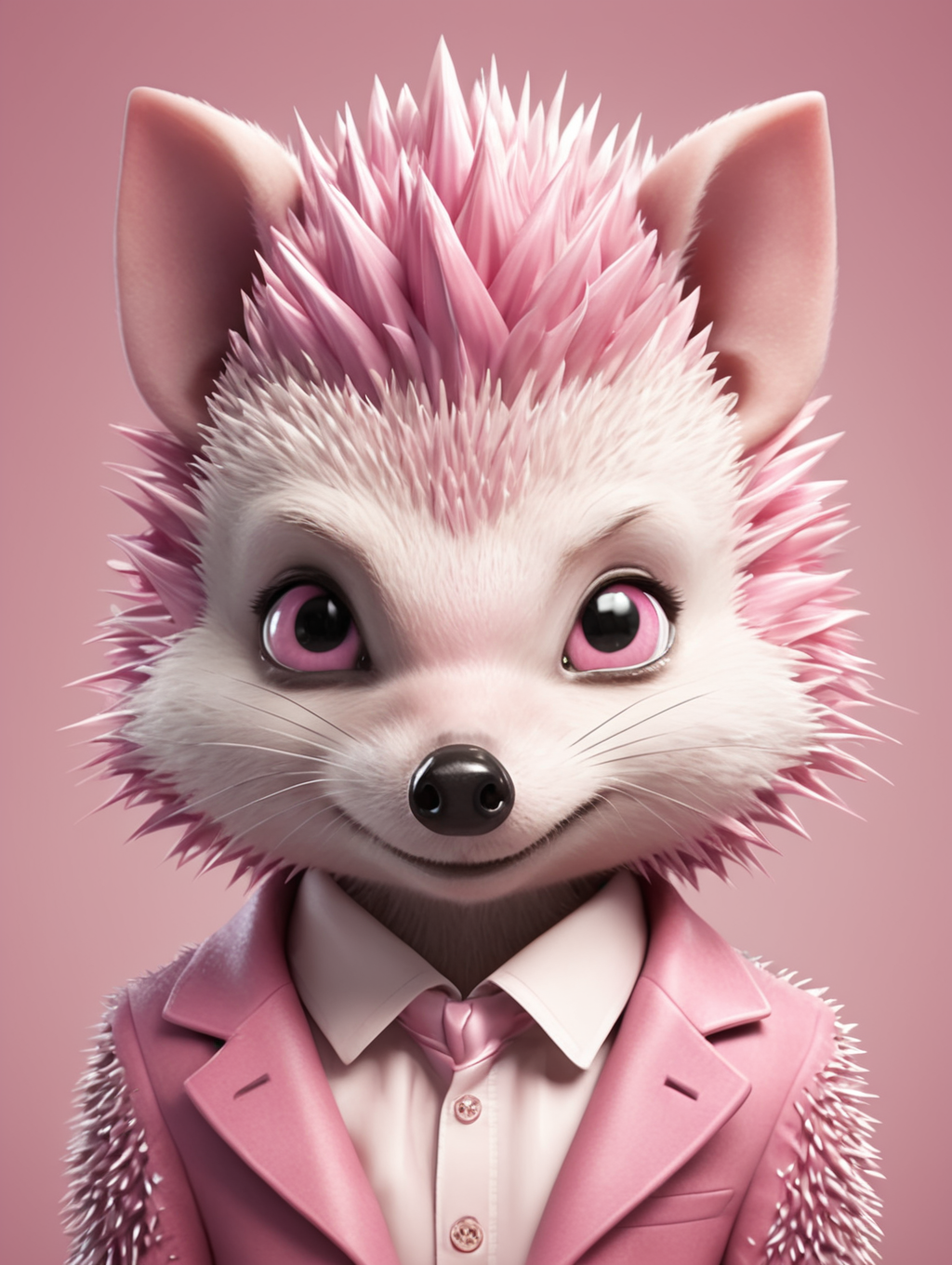 Premium Free ai Images | amy rose anthropomorphic hedgehog pink
