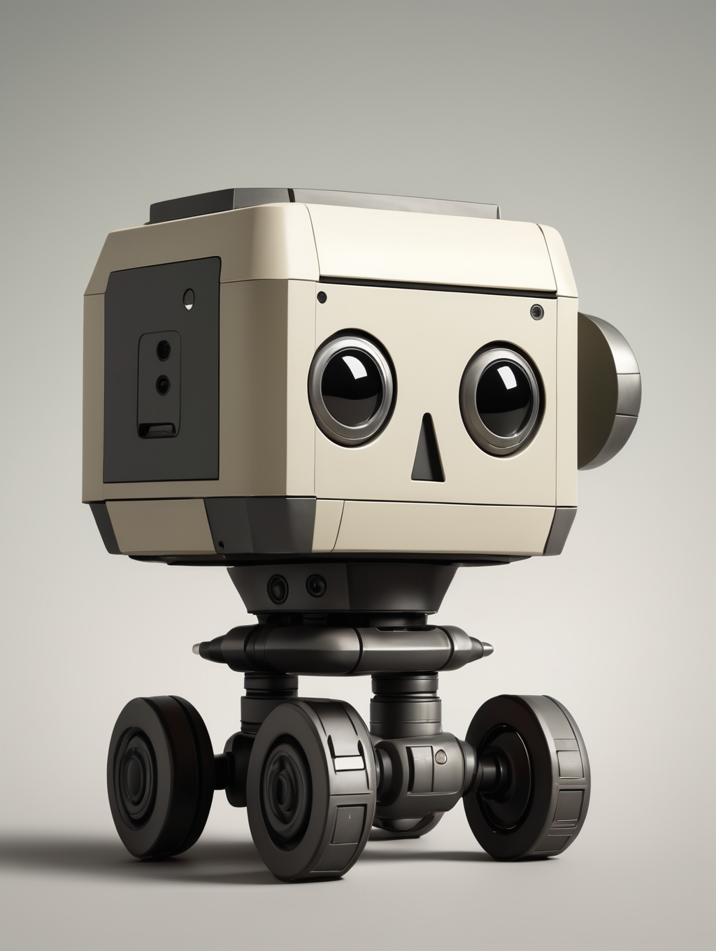 Premium Free ai Images | short boxy droid with wide flat head useful as ...