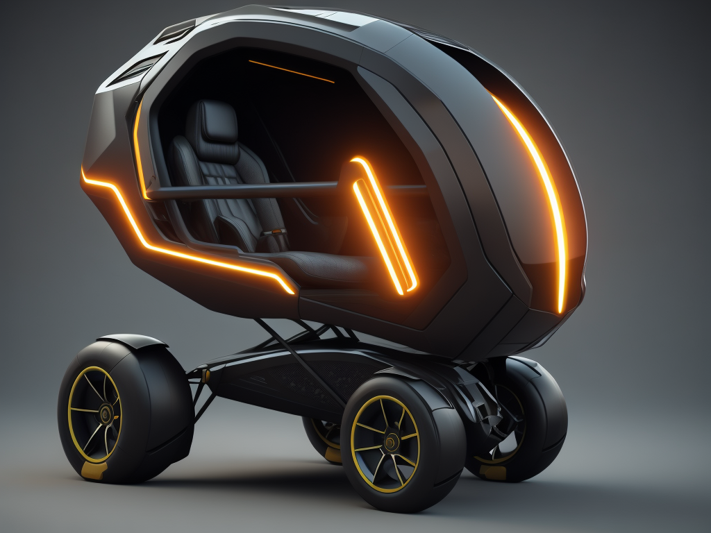 Premium Free ai Images | futuristic stroller cyberpunk concept ultra ...
