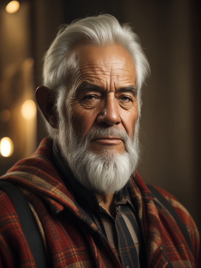 Premium Free ai Images | portrait of ancient canadian lumberjack elder ...