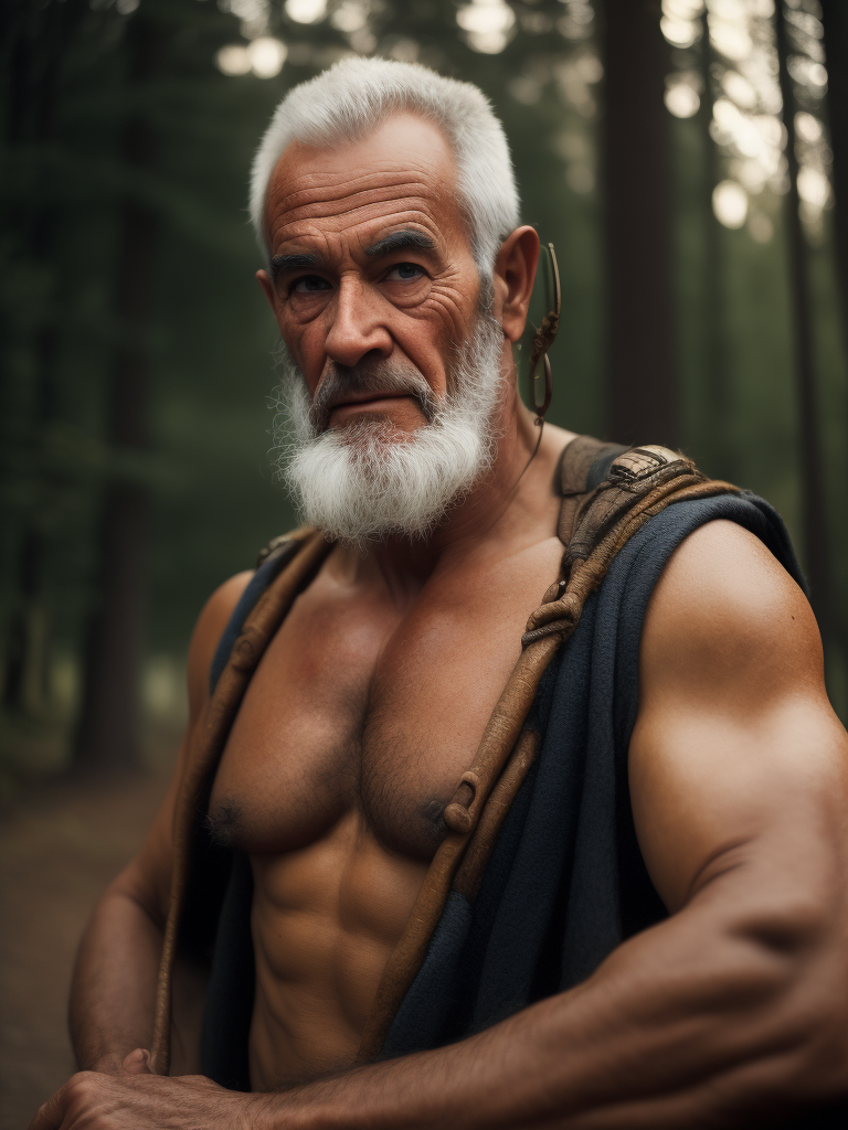 Premium Free ai Images | full body of ancient canadian lumberjack elder ...