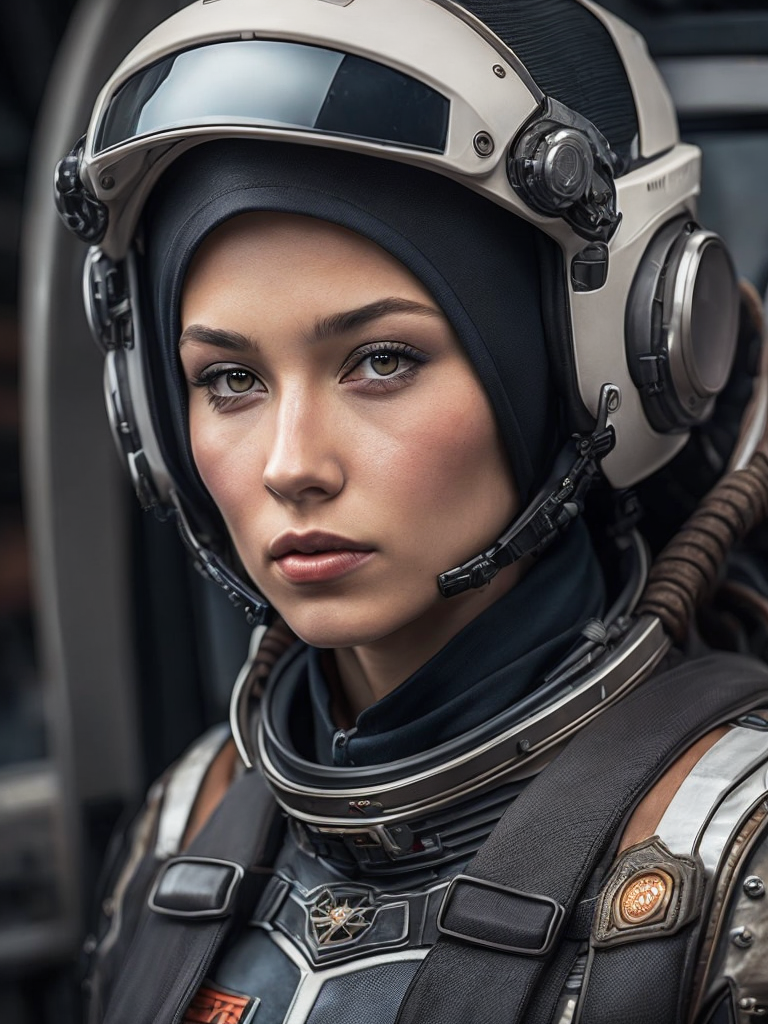 Premium Free ai Images | cyborg pilot russian women interior cockpit ...