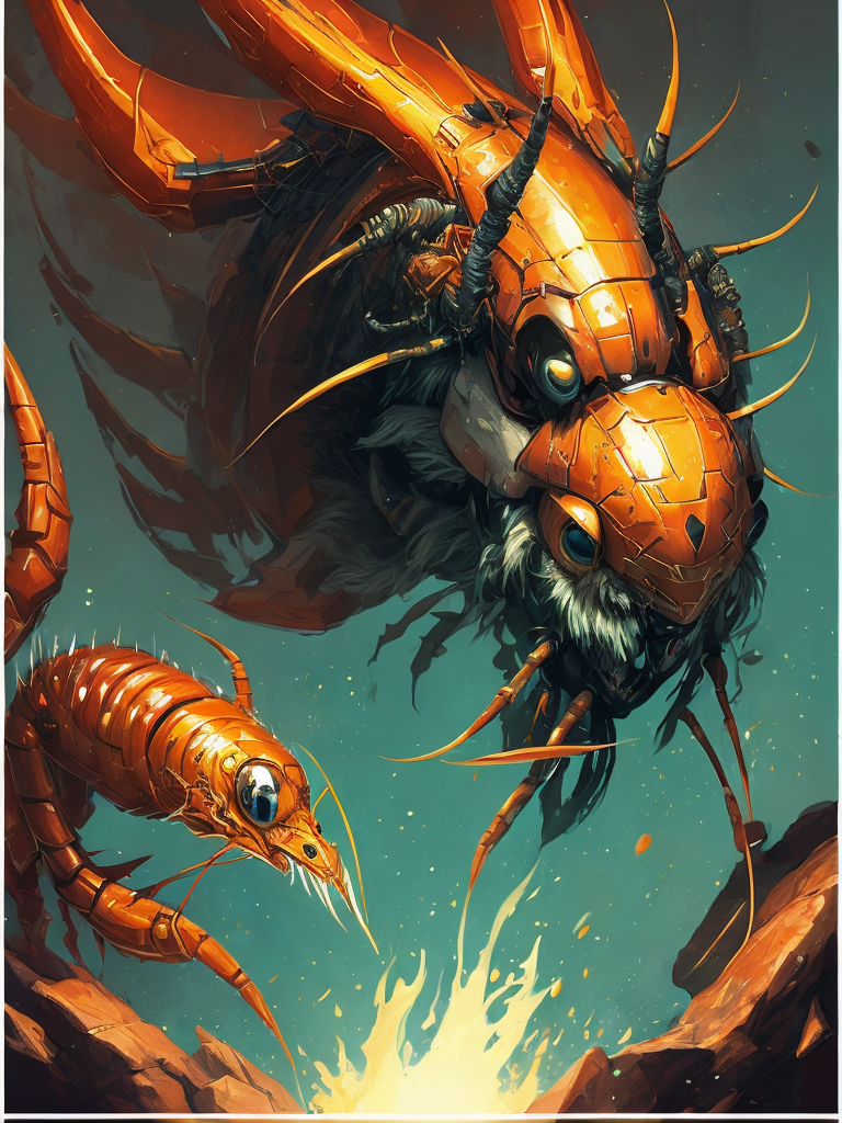 Premium Free ai Images | atomic prawn featuring dynamic lighting and ...