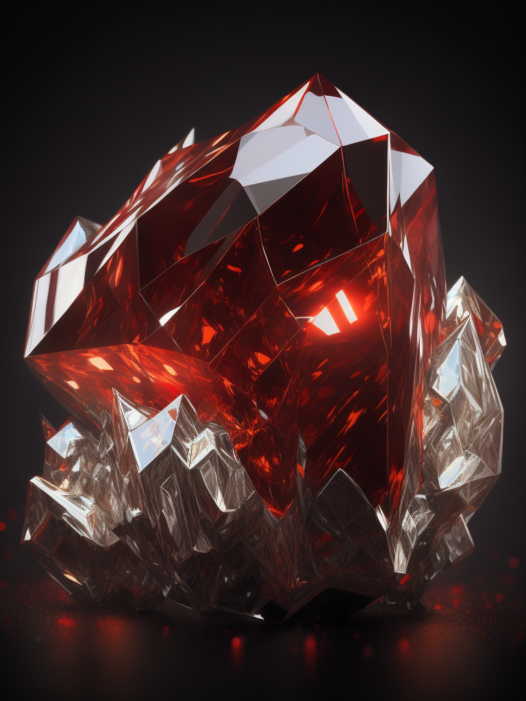 Premium Free ai Images | red gem crystal