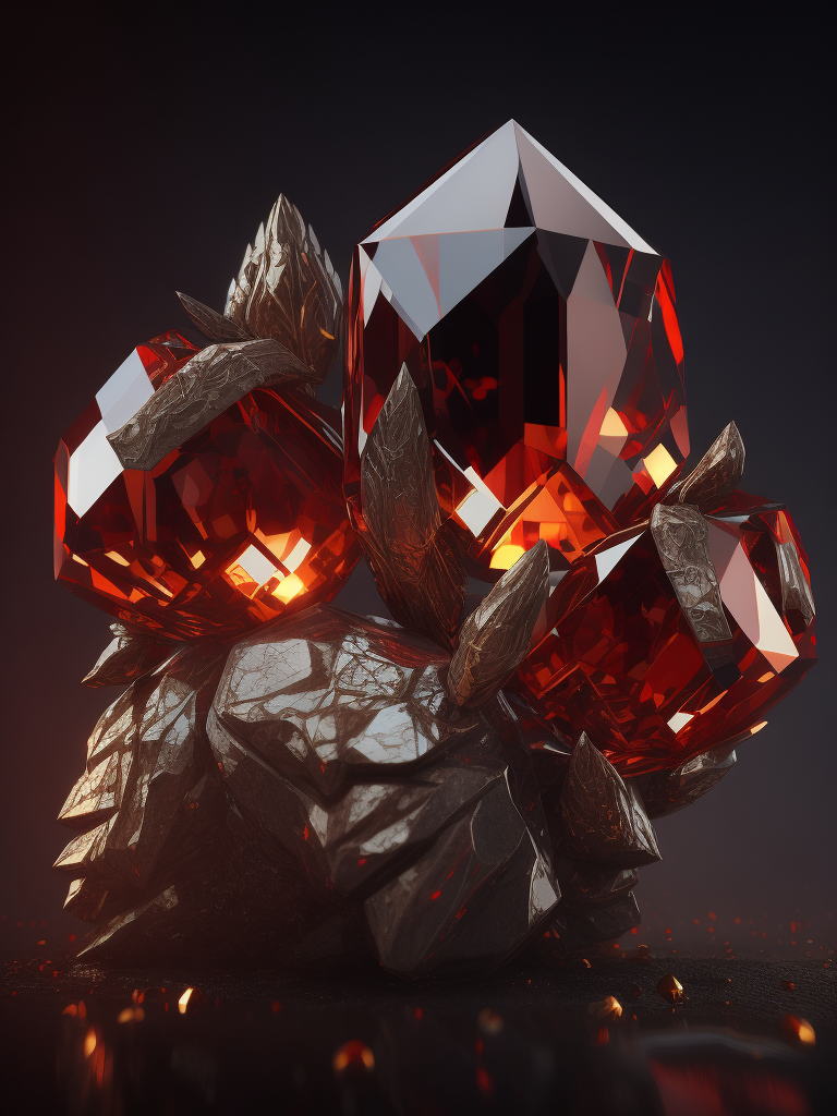 Premium Free ai Images | red gem crystal