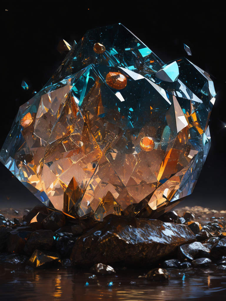 Premium Free ai Images | gem crystal sharp on details vibrance saturation