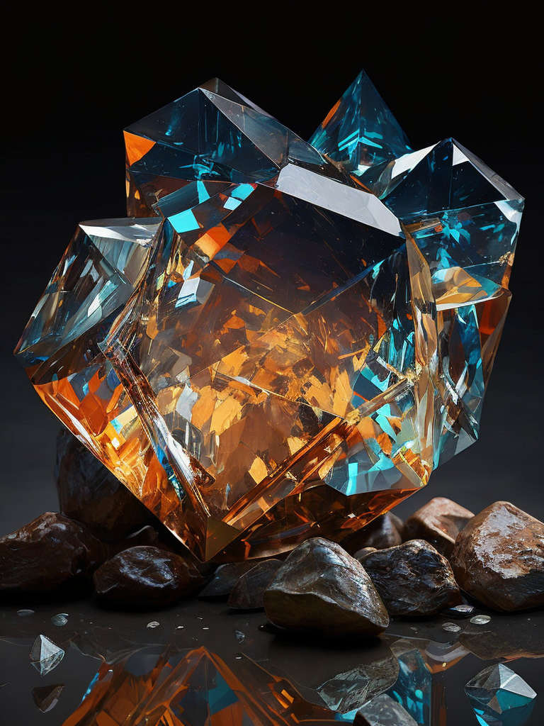 Premium Free ai Images | gem crystal sharp on details vibrance saturation