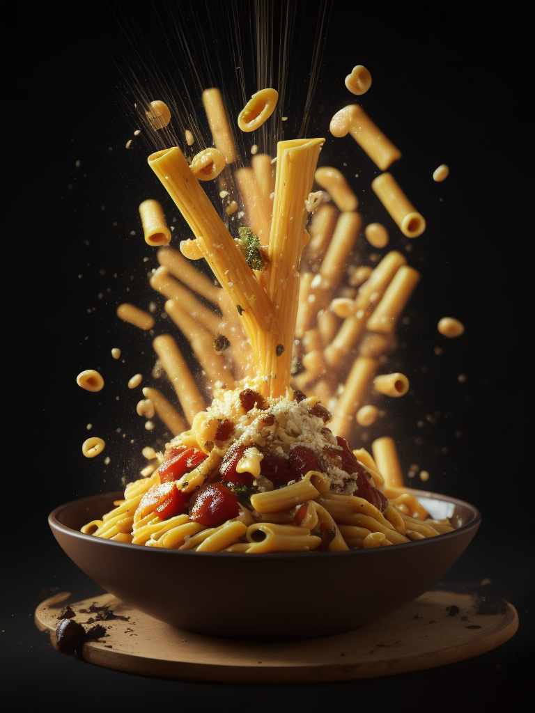Premium Free ai Images | high quality cinematic food explosion italian ...