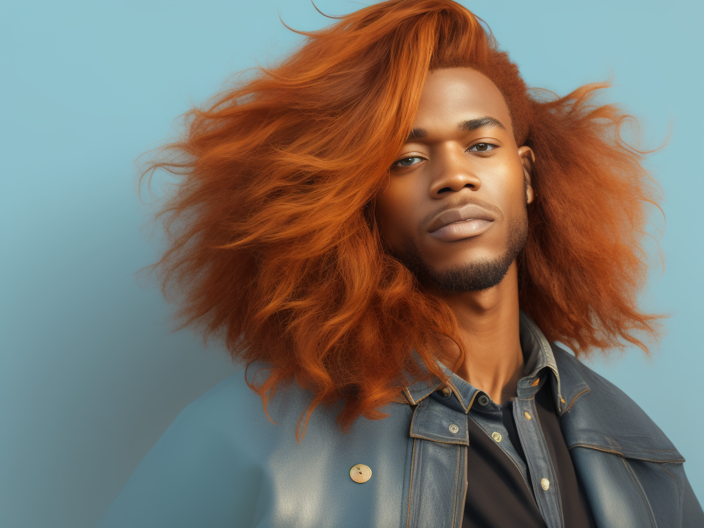 Premium Free ai Images | black man with ginger hair professional photo ...