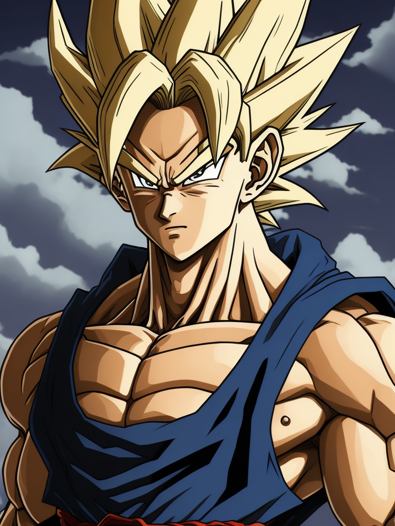 Premium Free ai Images | goku mid dragon ball characters drawing