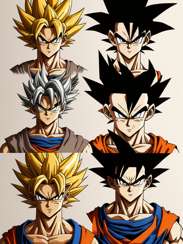Premium Free ai Images | goku mid dragon ball characters drawing