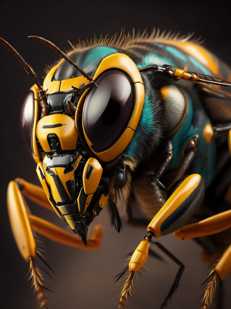Premium Free ai Images | wasp macro photography close up high quality ...