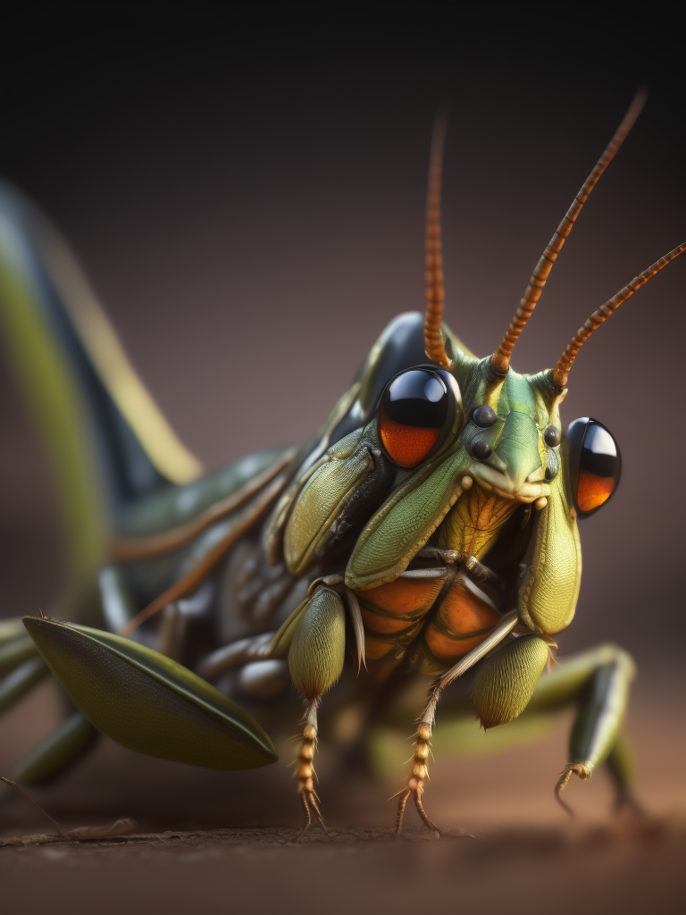 Premium Free ai Images | grasshopper macro photography close up high ...