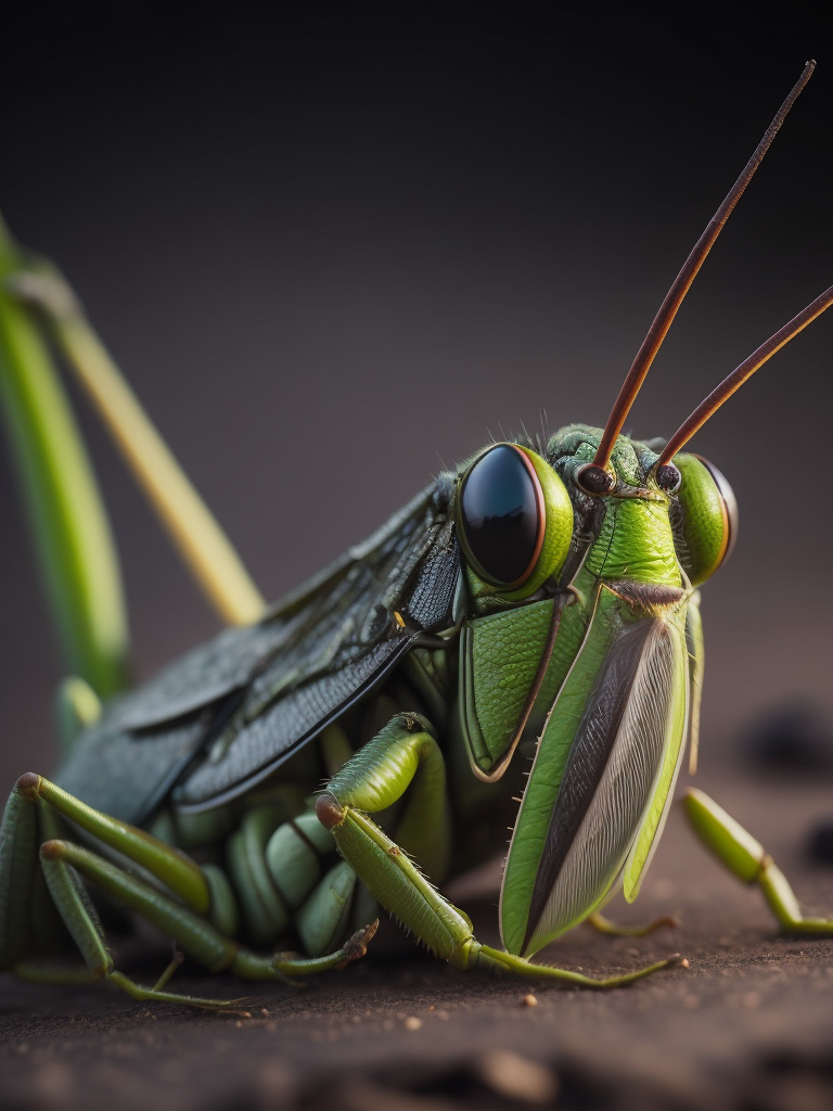 Premium Free ai Images | grasshopper macro photography close up high ...