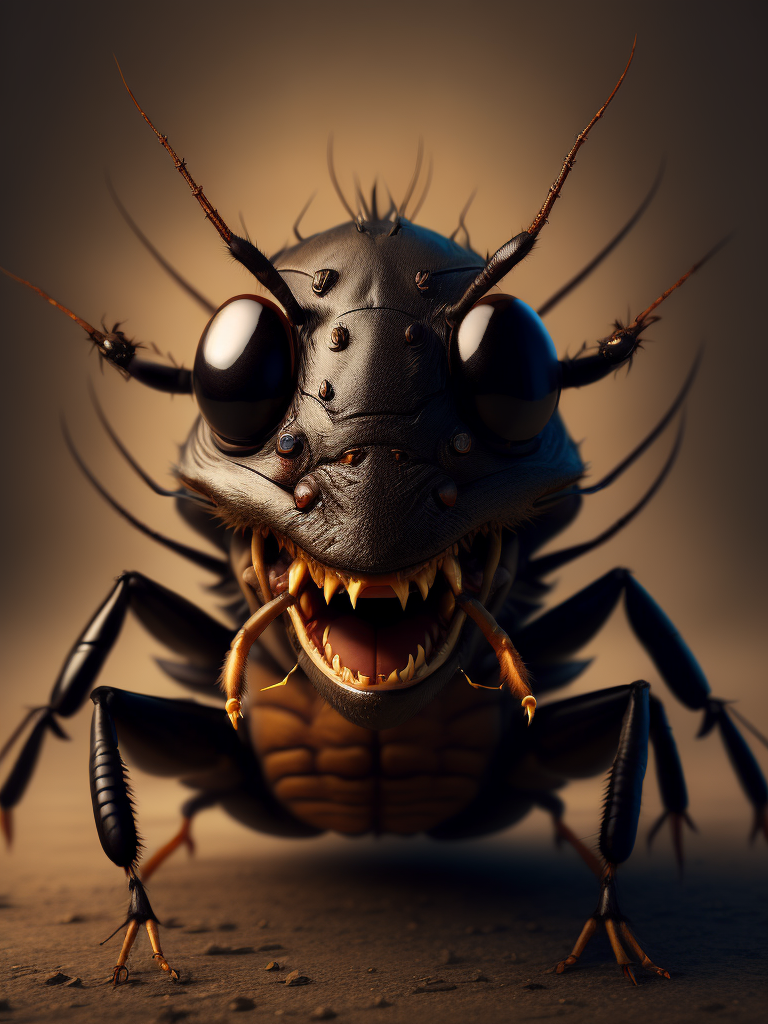Premium Free ai Images | very funny cockroach