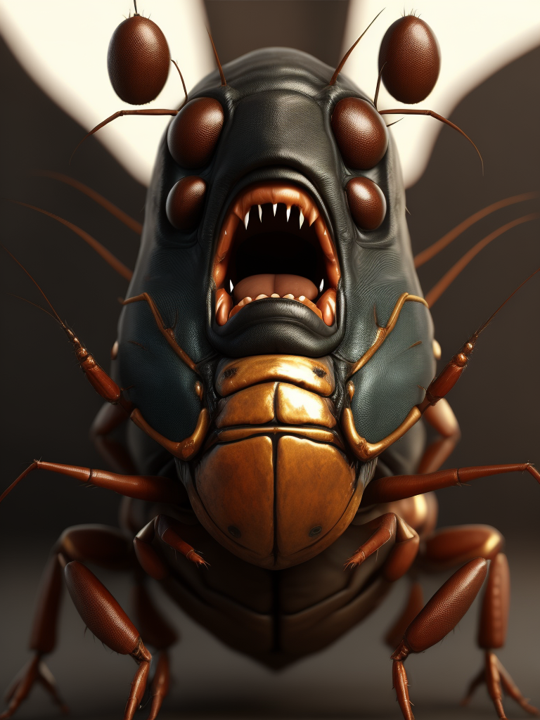 Premium Free ai Images | very funny cockroach