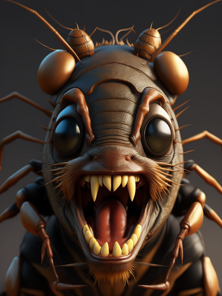 Premium Free ai Images | very funny cockroach