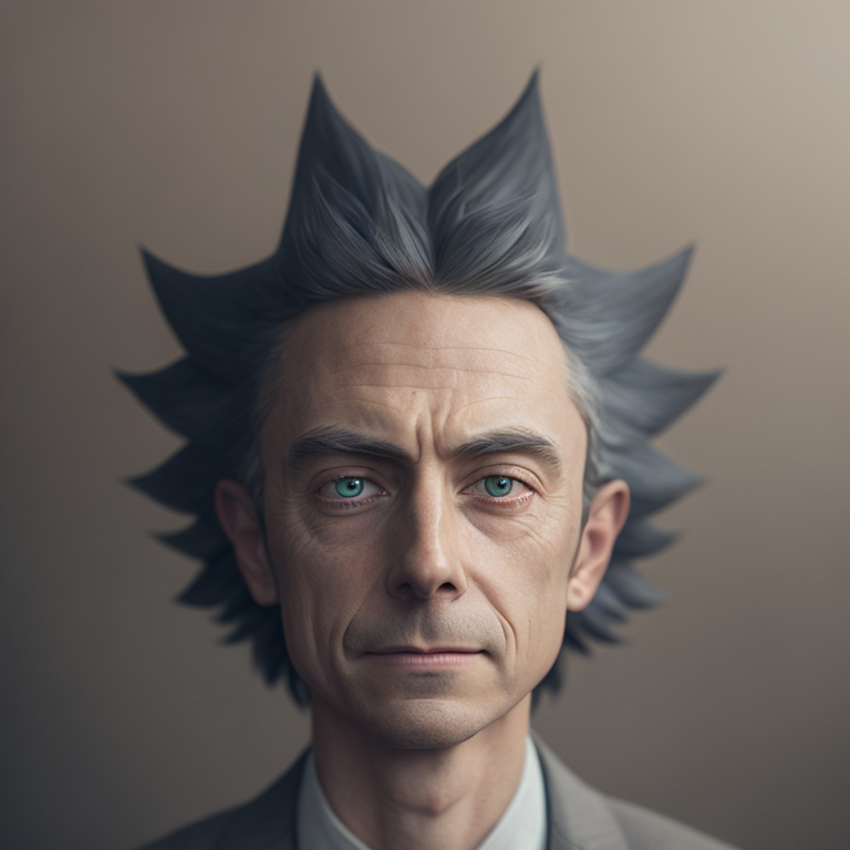 Premium Free ai Images | rick and morty realistic