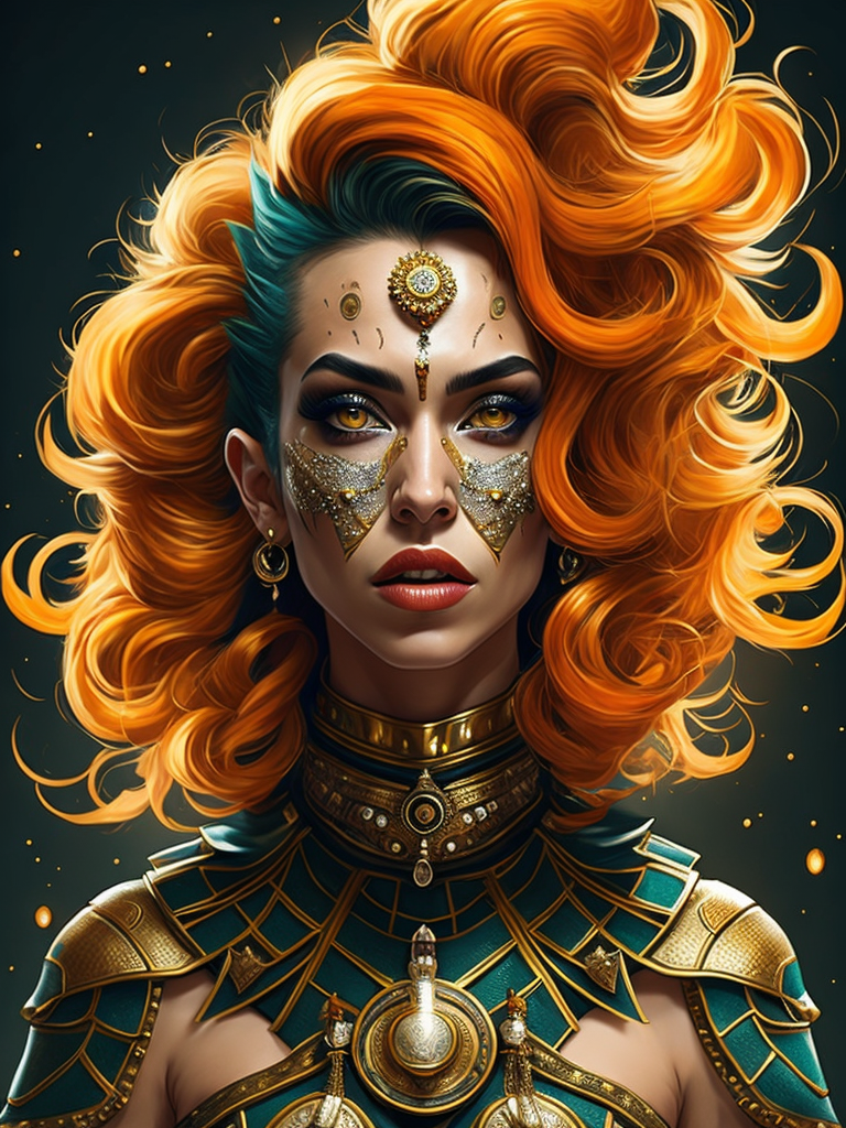 Premium Free ai Images | epic portrait of tvenetian harlequin female ...