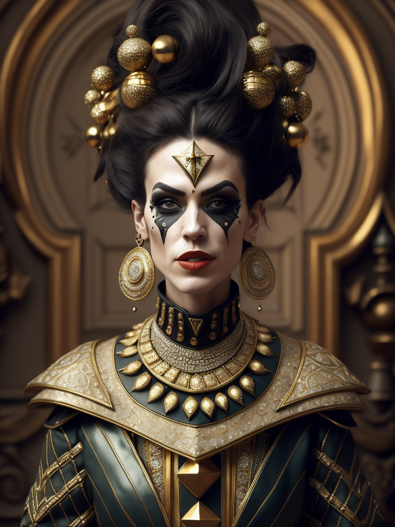 Premium Free ai Images | epic portrait of tvenetian harlequin female ...