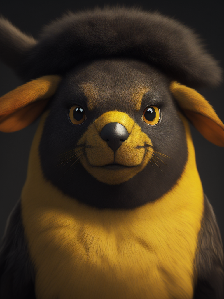 Premium Free ai Images | portrait of picachu rembrandt style