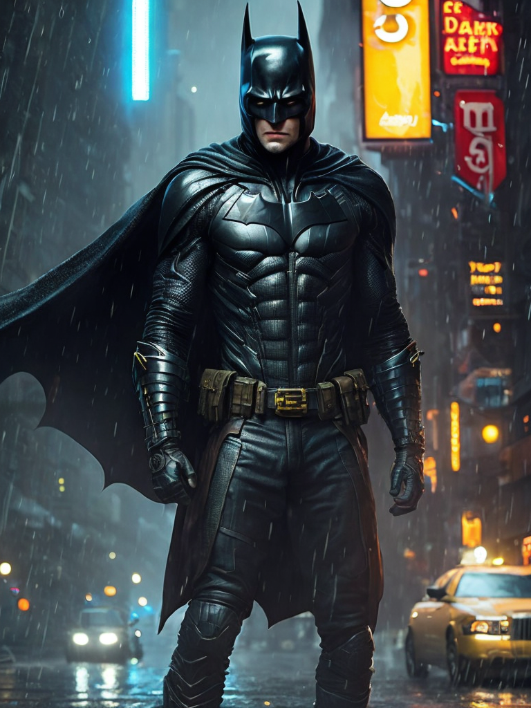 Premium Free ai Images | batman in the setting of the movie blade ...