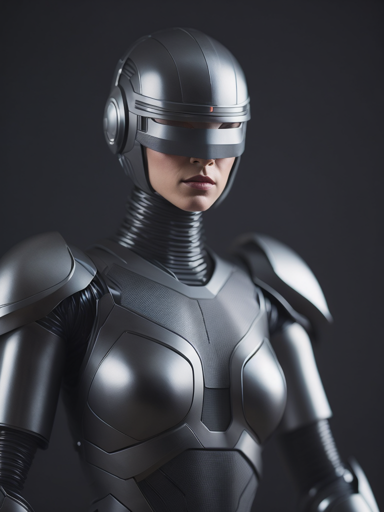 Premium Free ai Images | robocop woman full body photorealistic highly ...