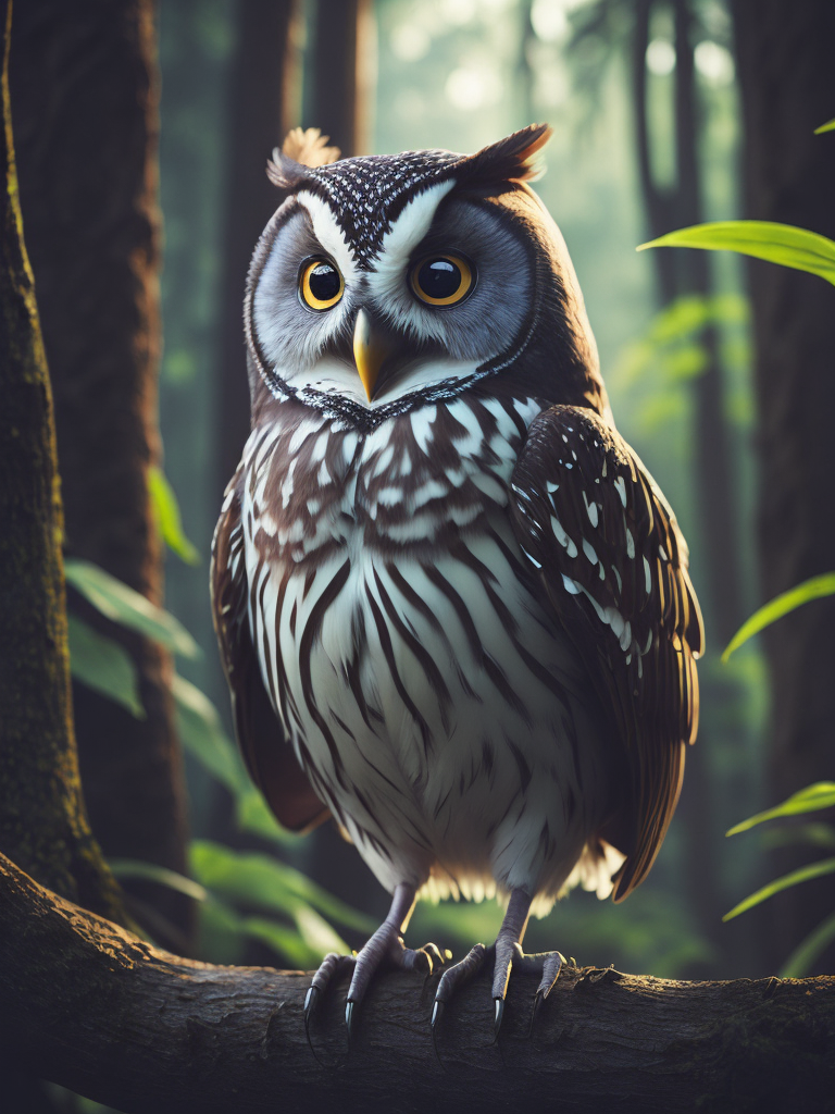 Premium Free ai Images | happy cute owl cartoon character in old disney ...