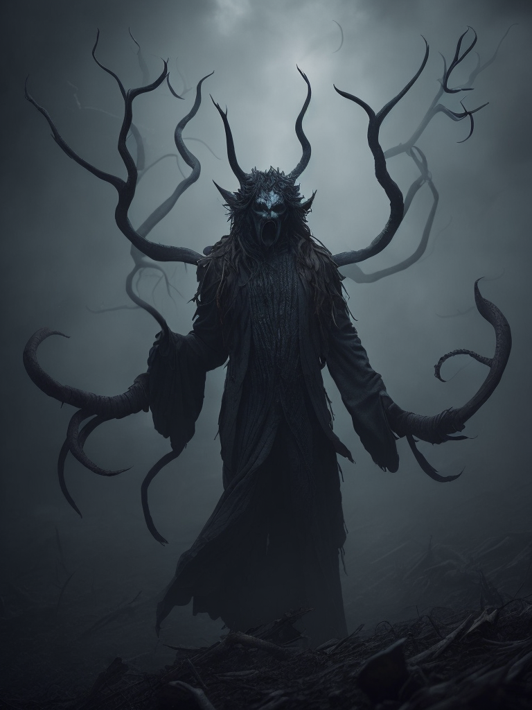 Premium Free ai Images | creature eldritch horror dark obscured by fog ...