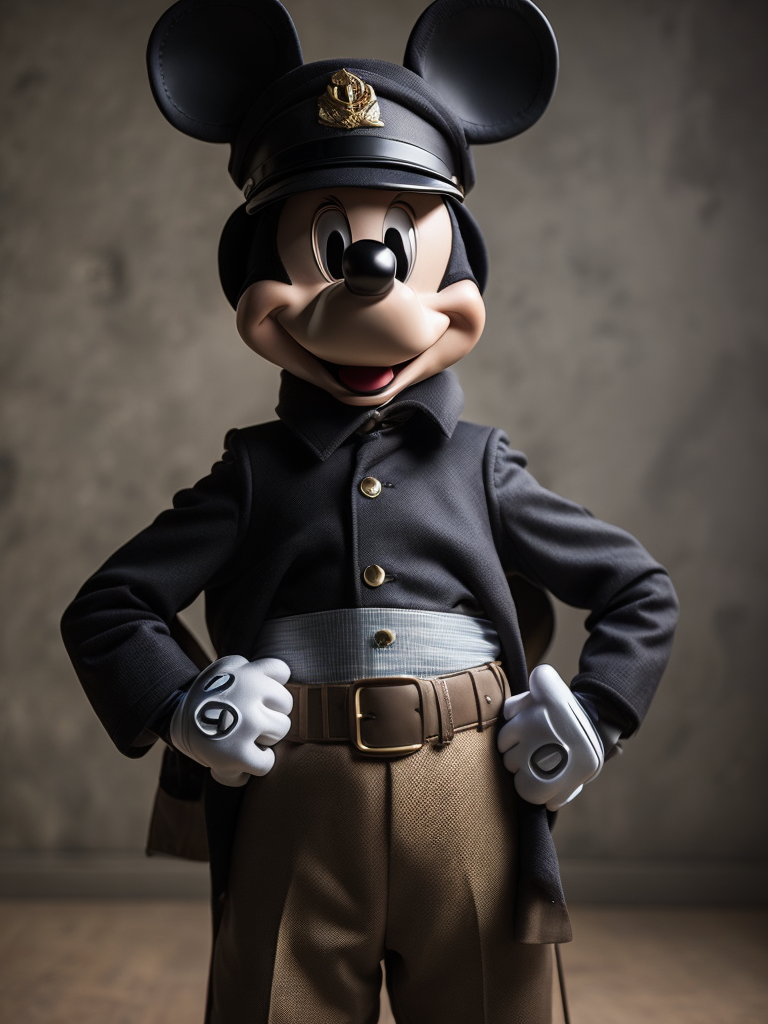 Premium Free ai Images | mickey mouse as an evil dictator
