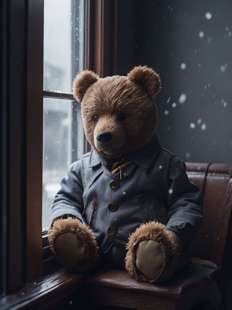 Premium Free ai Images | teddy bear theodore roosevelt sittiing on the ...