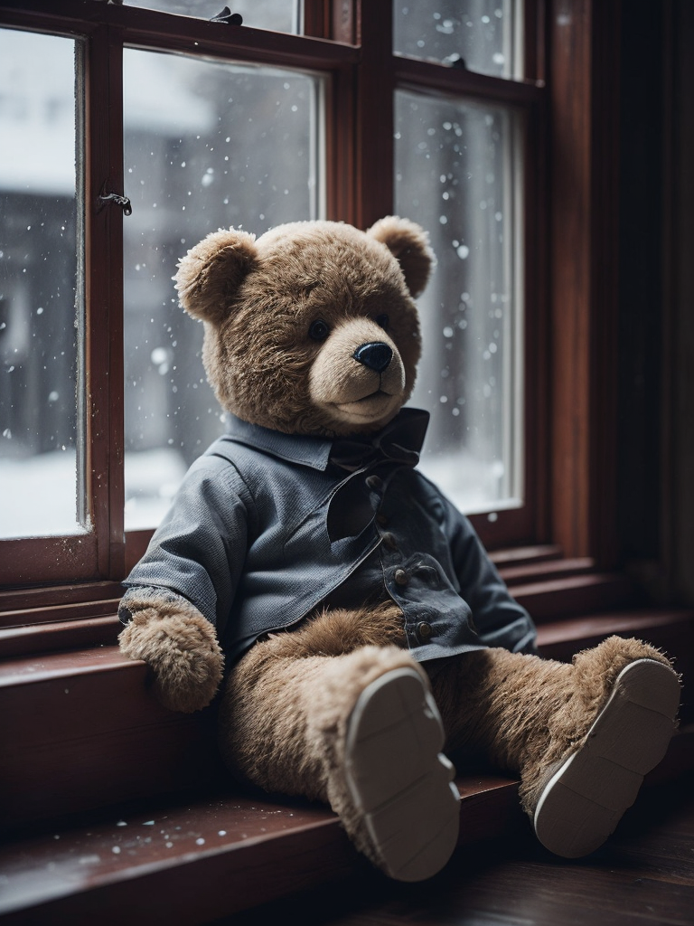 Premium Free ai Images | teddy bear theodore roosevelt sittiing on the ...