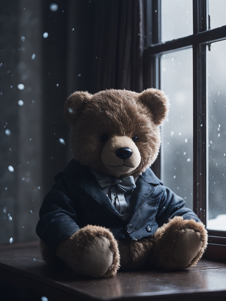 Premium Free ai Images | teddy bear theodore roosevelt sittiing on the ...