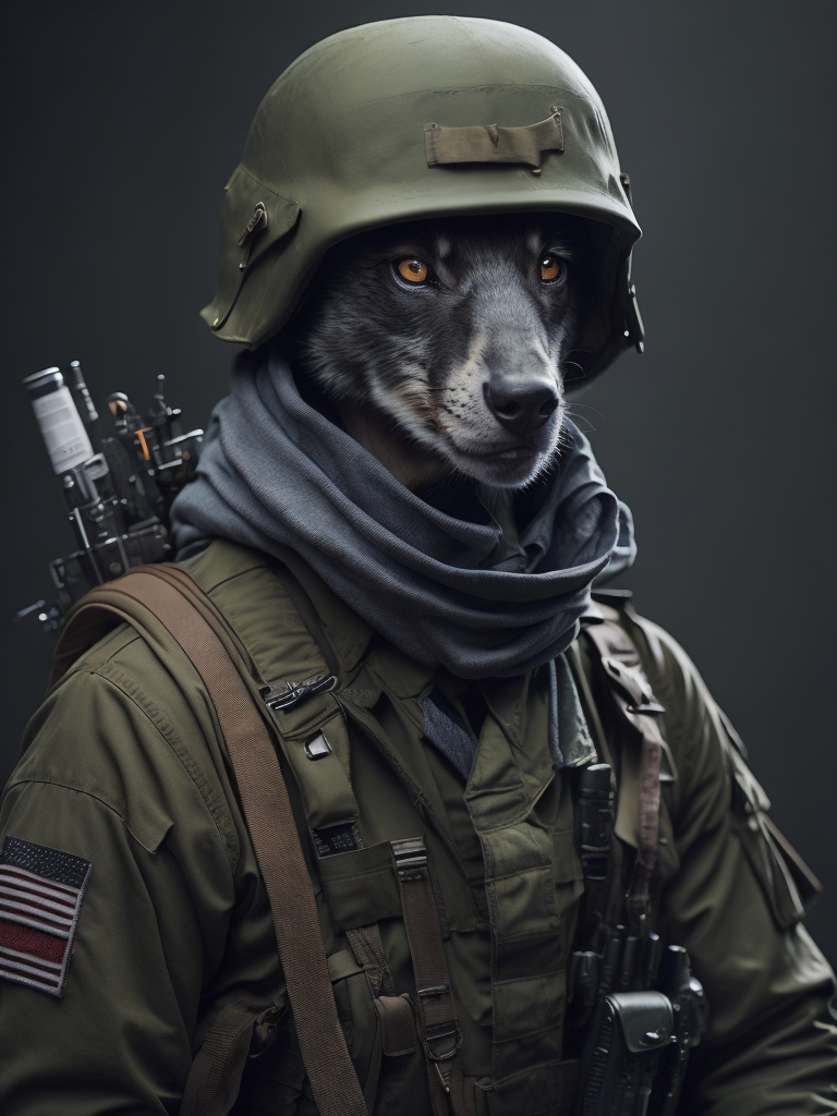 Premium Free ai Images | wild animals in military cloths wild animals ...