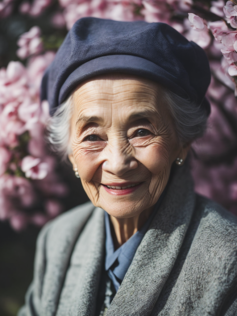Premium Free ai Images | grandma years old smile looking straight into ...