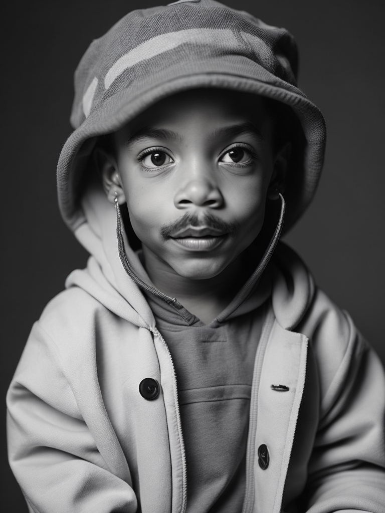 Premium Free ai Images | portrait of snoop dogg as kid month old happy ...