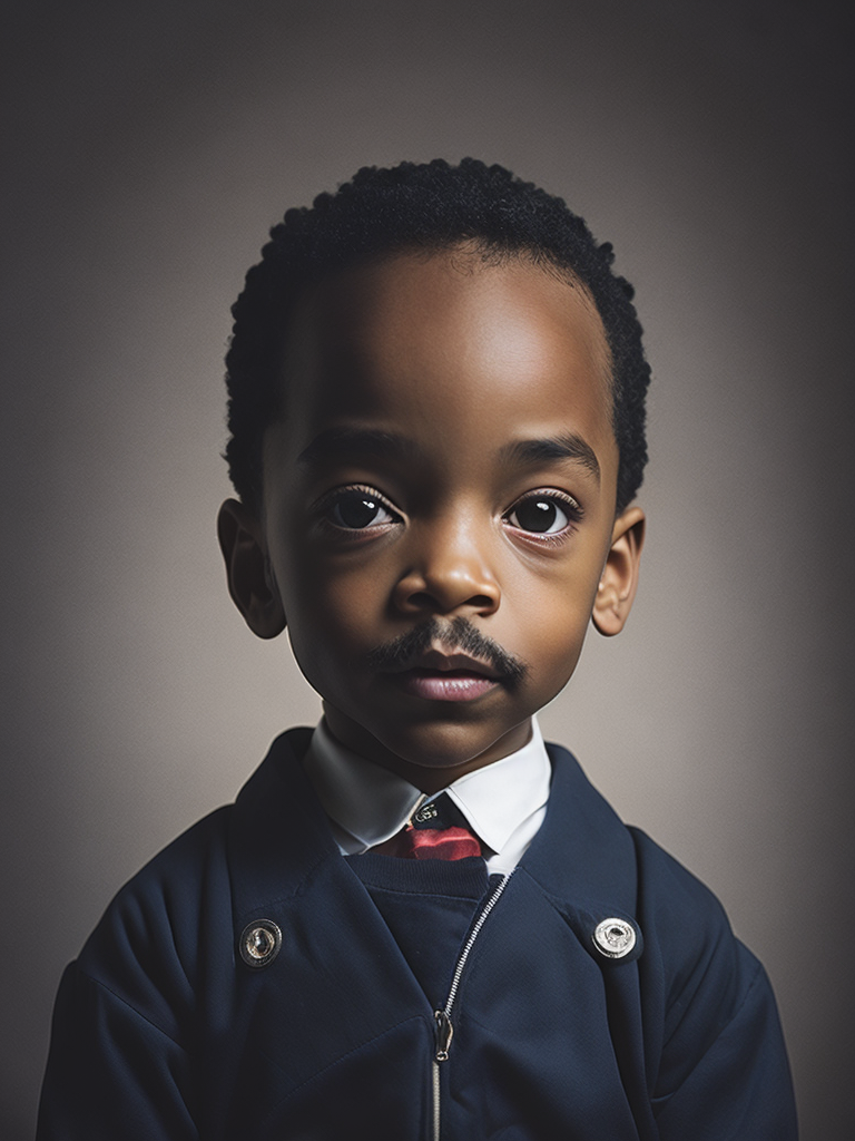 Premium Free ai Images | portrait of snoop dogg as kid month old happy ...