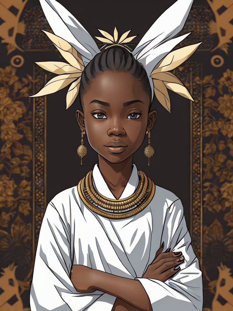 Premium Free ai Images | create manga drawing of young african ...