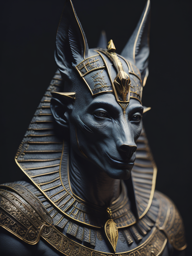 Premium Free ai Images | egyptian god anubis portrait hyper realistic ...