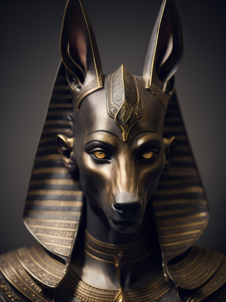Premium Free ai Images | egyptian god anubis portrait hyper realistic ...